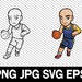 Basketball, SVG, DXF, Cut File, Basketball Clipart, Basketball Player ...