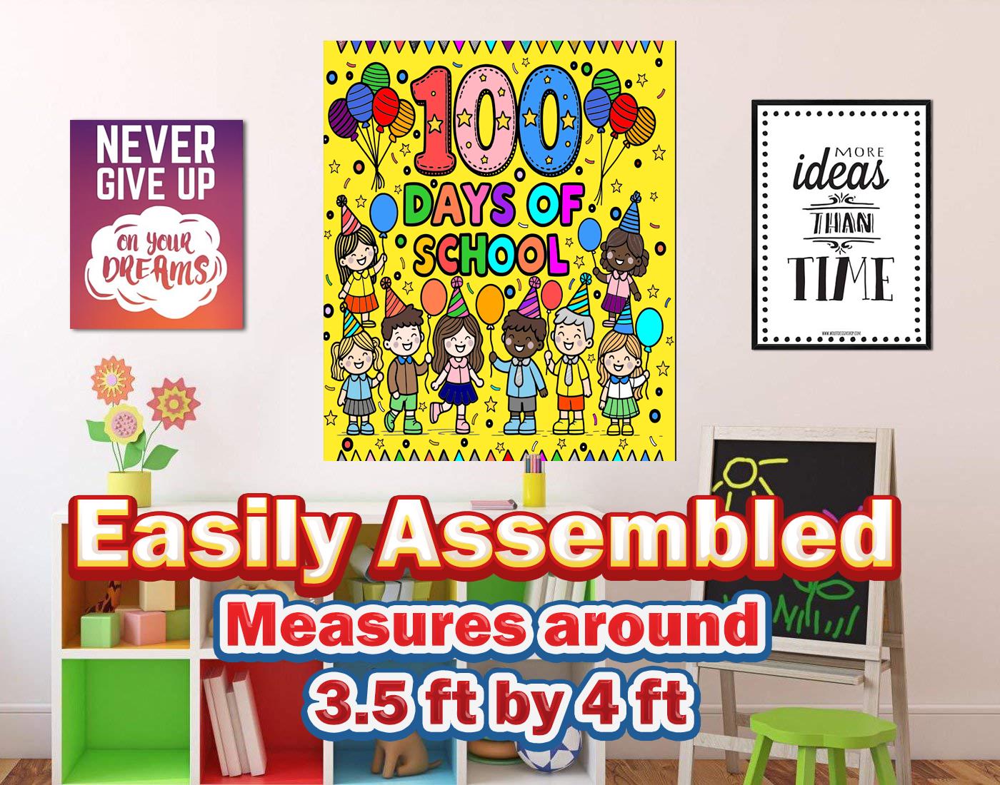 100 Days of School Collaborative Mural: Classroom Coloring Project ...