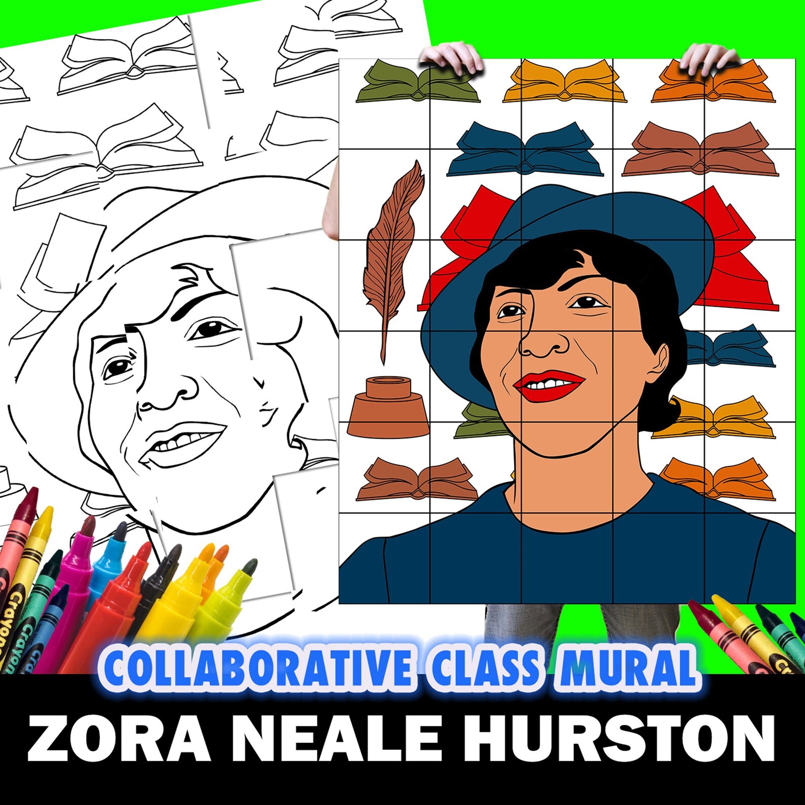 Zora Neale Hurston, Collaborative Mural, Project Resource, Black ...