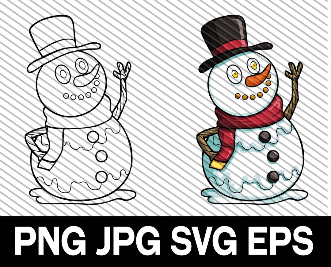 Snowman Clip Art, SVG, DXF, Cut File, Snowman PNG, Snowman - Etsy