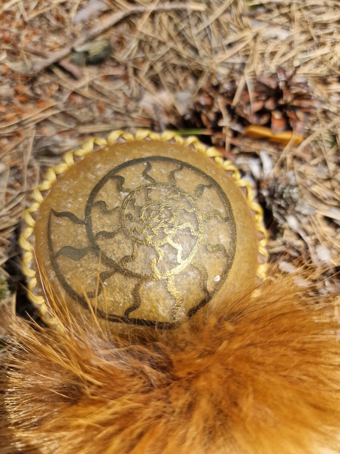 Shamanic Ammonite Rattle. Unique Leather Maracas. Shamanic Tool ...