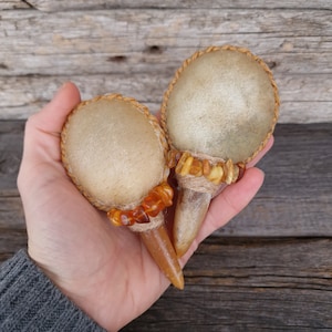 Shamanic Rattle. Unique Leather Maracas. Shamanic Tool. Spiritual ...