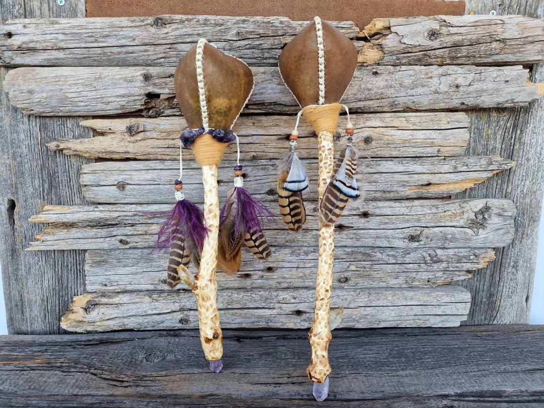 Shamanic Rattle. Unique Leather Maracas. Shamanic Tool. Spiritual ...