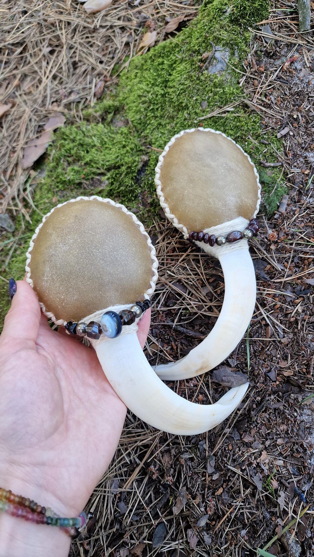 Shamanic Rattle. Unique Leather Maracas. Spiritual Journey Instrument ...