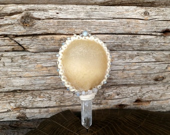 Vegvisir Shamanic Rattle. Unique Leather Maracas. Shamanic Tool ...