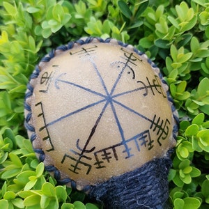 Vegvisir Shamanic Rattle. Unique Leather Maracas. Shamanic Tool ...