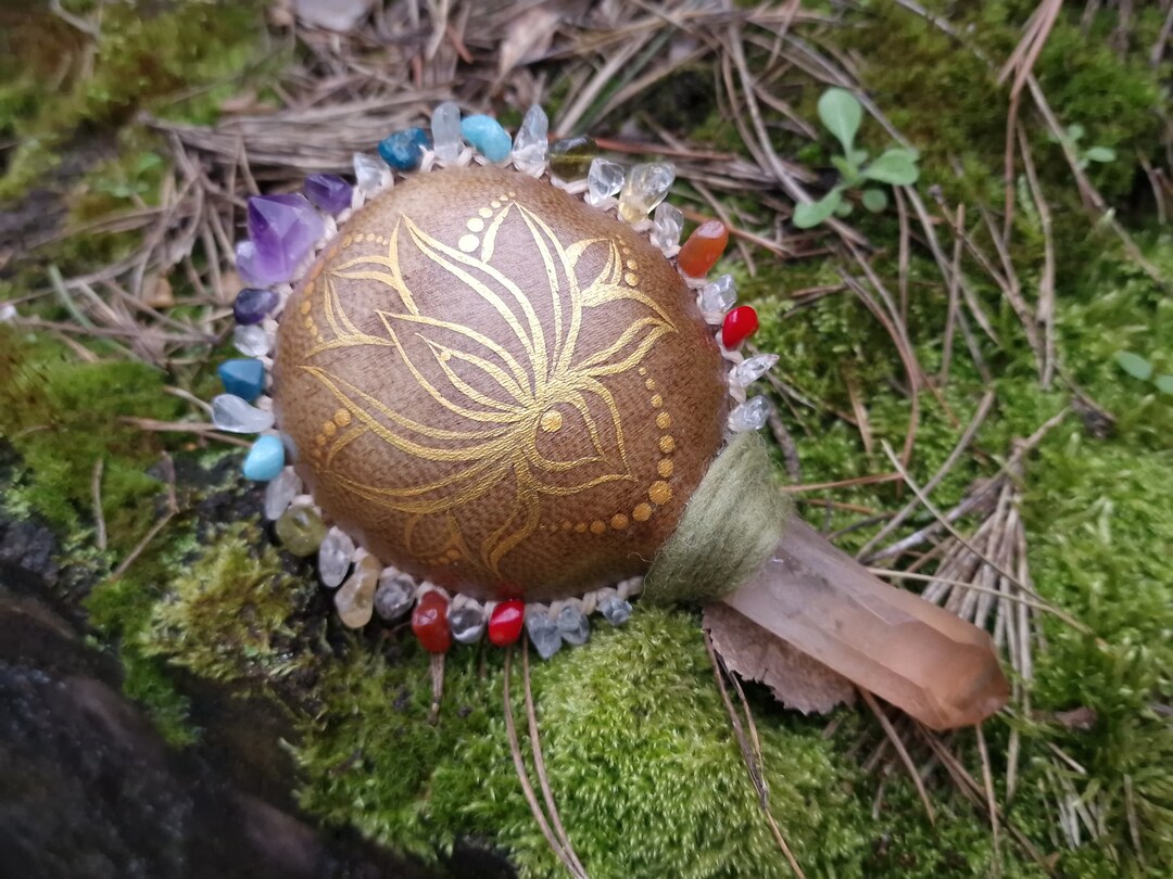 Chakras Lotus Sacred Musical Instrument. Shamanic Rattle. Fire - Etsy