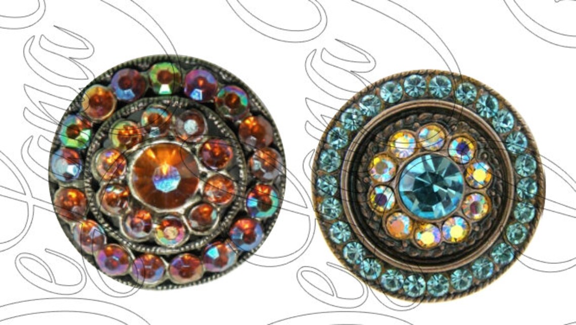 Turquois Clip Art Bundle Bling Conchos 6 Digital Graphic Design Bundle ...