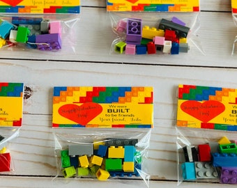 Set of 24 We Were Built to Be Friends Valentine Building Block ...