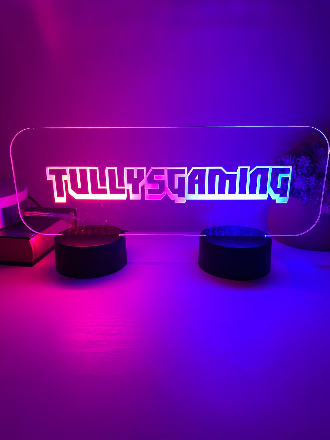 Personalized Gamertag Light Sign, Custom Gamer Tag Sign, Personalized ...
