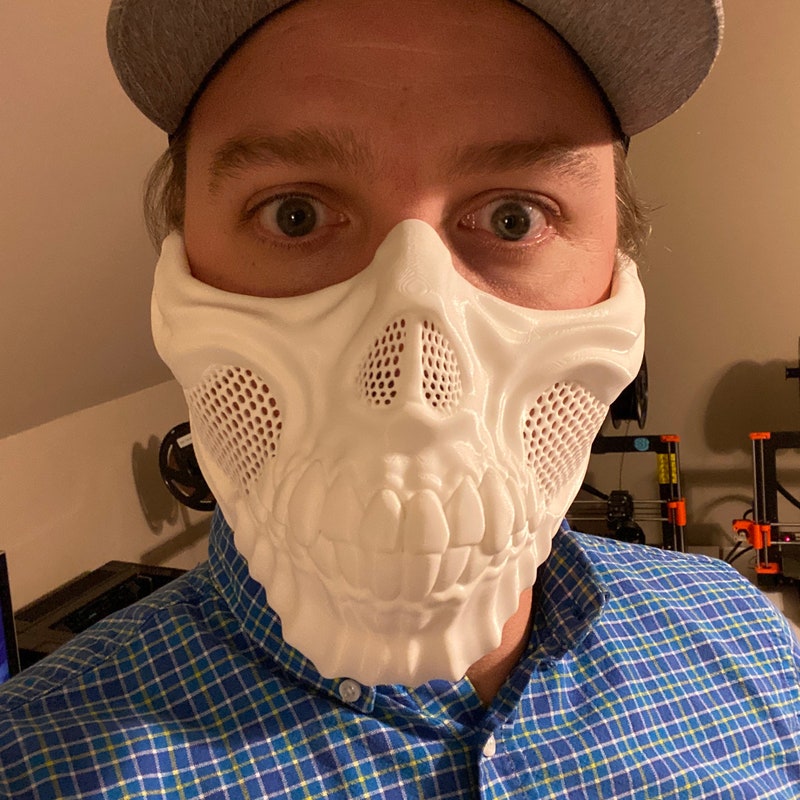 Skeleton Face Mask - Etsy