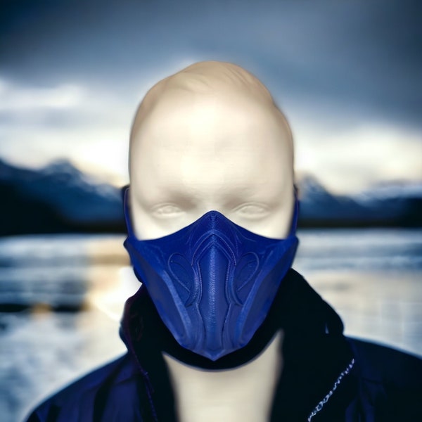Blue Half Mask - Etsy