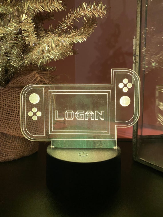 Lighting Gamer Night Light Acrylic Personalised Gift Colour Changing ...