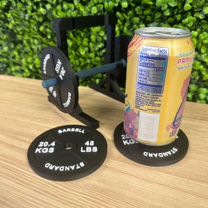 Weight Plate Coaster Set of 4 and Barbell Squat Rack Holder - Non Slip ...