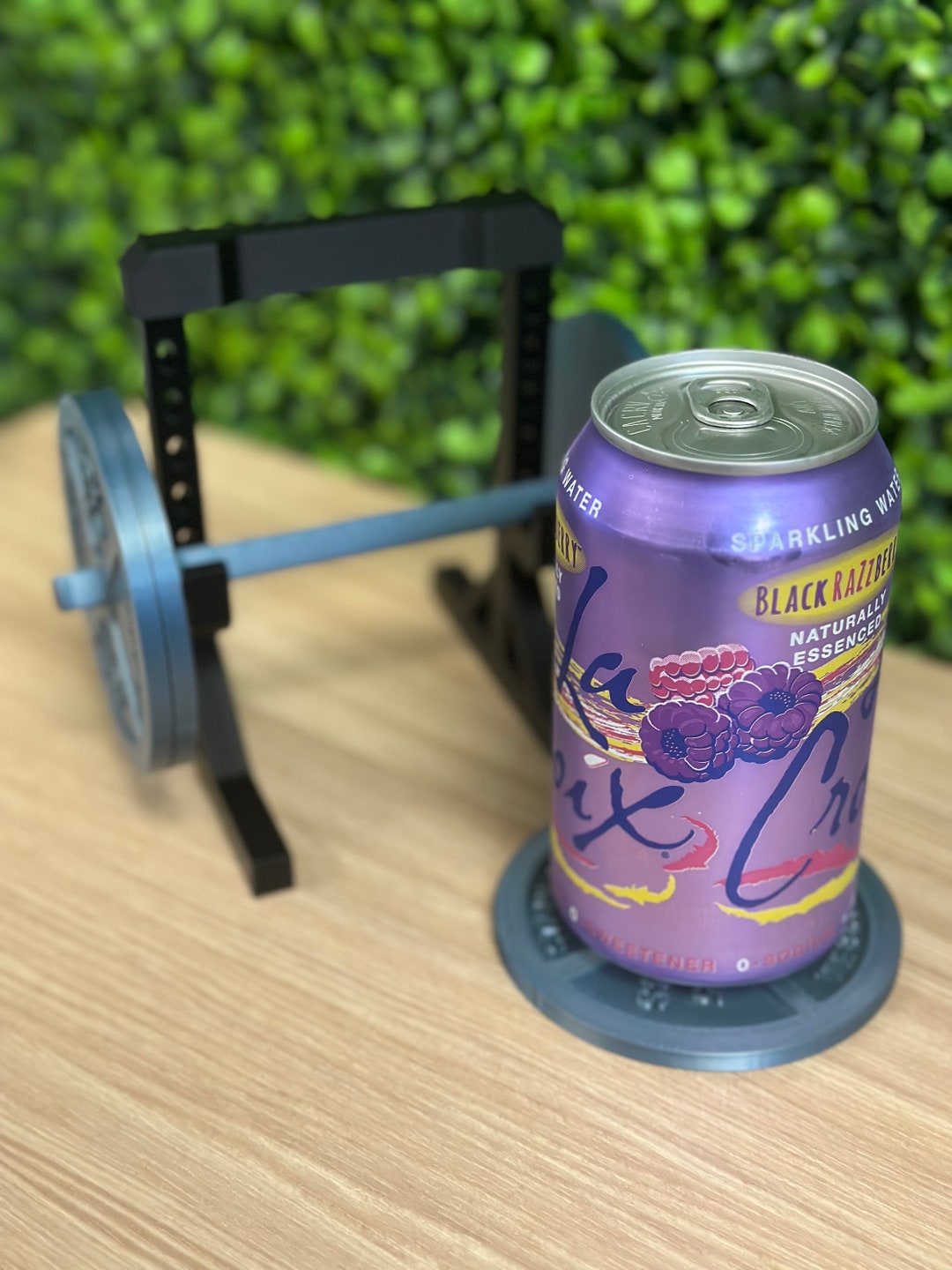 Weight Plate Coaster Set of 4 and Barbell Squat Rack Holder - Non Slip ...