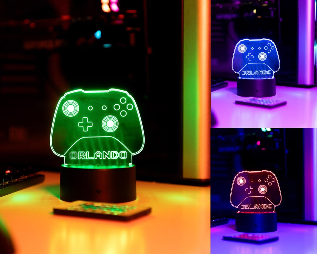 Xbox Controller Personalized Gift for Gamer, 3D Custom Night Light, RGB ...