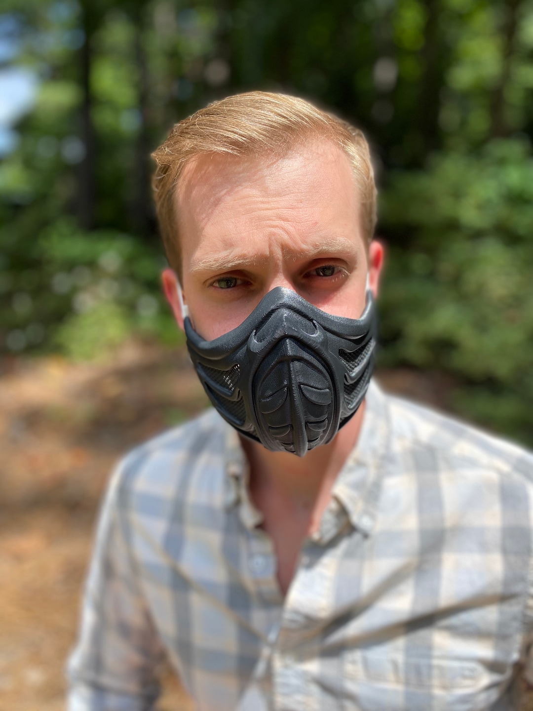 Ninja Cosplay Mask 3D Printed Fire Mortal Combat Style - Etsy