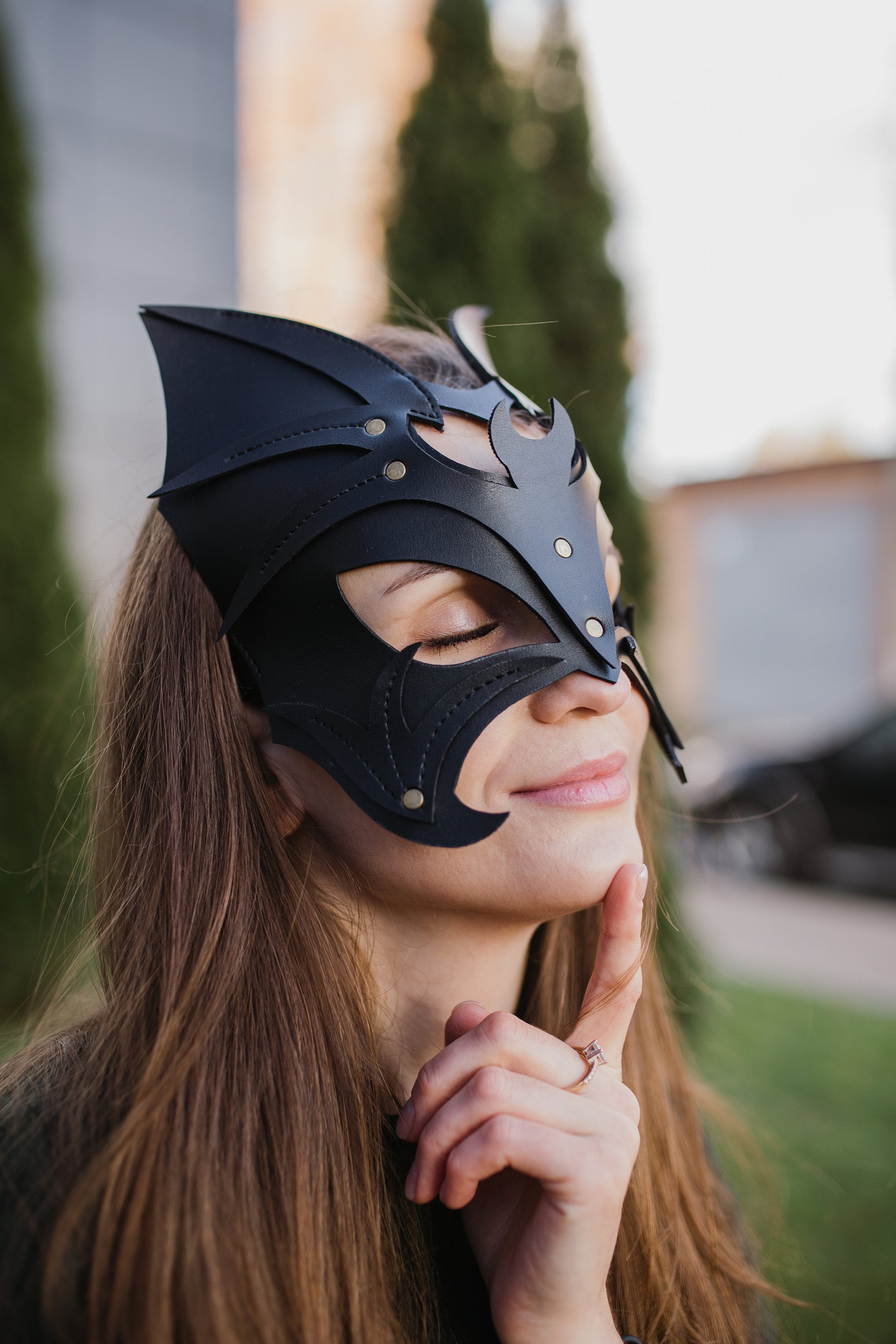 Leather Bat Mask PDF Pattern With Instructions DIY Halloween - Etsy