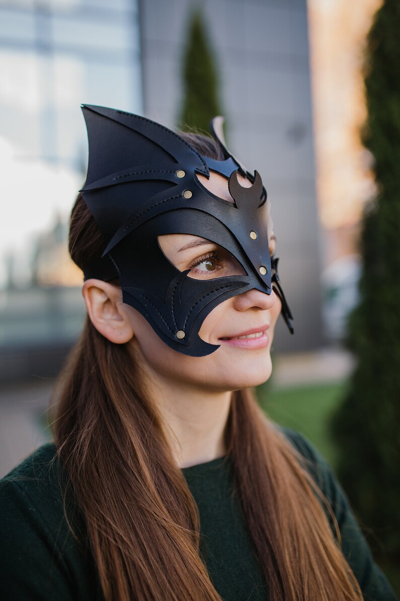 Leather Bat Mask PDF Pattern With Instructions DIY Halloween - Etsy