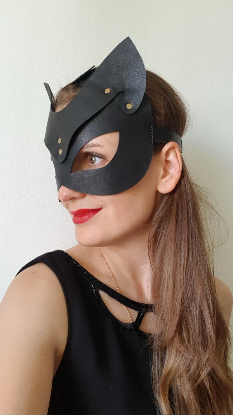 Leather Cat Mask PDF Pattern With Instructions DIY Halloween - Etsy ...