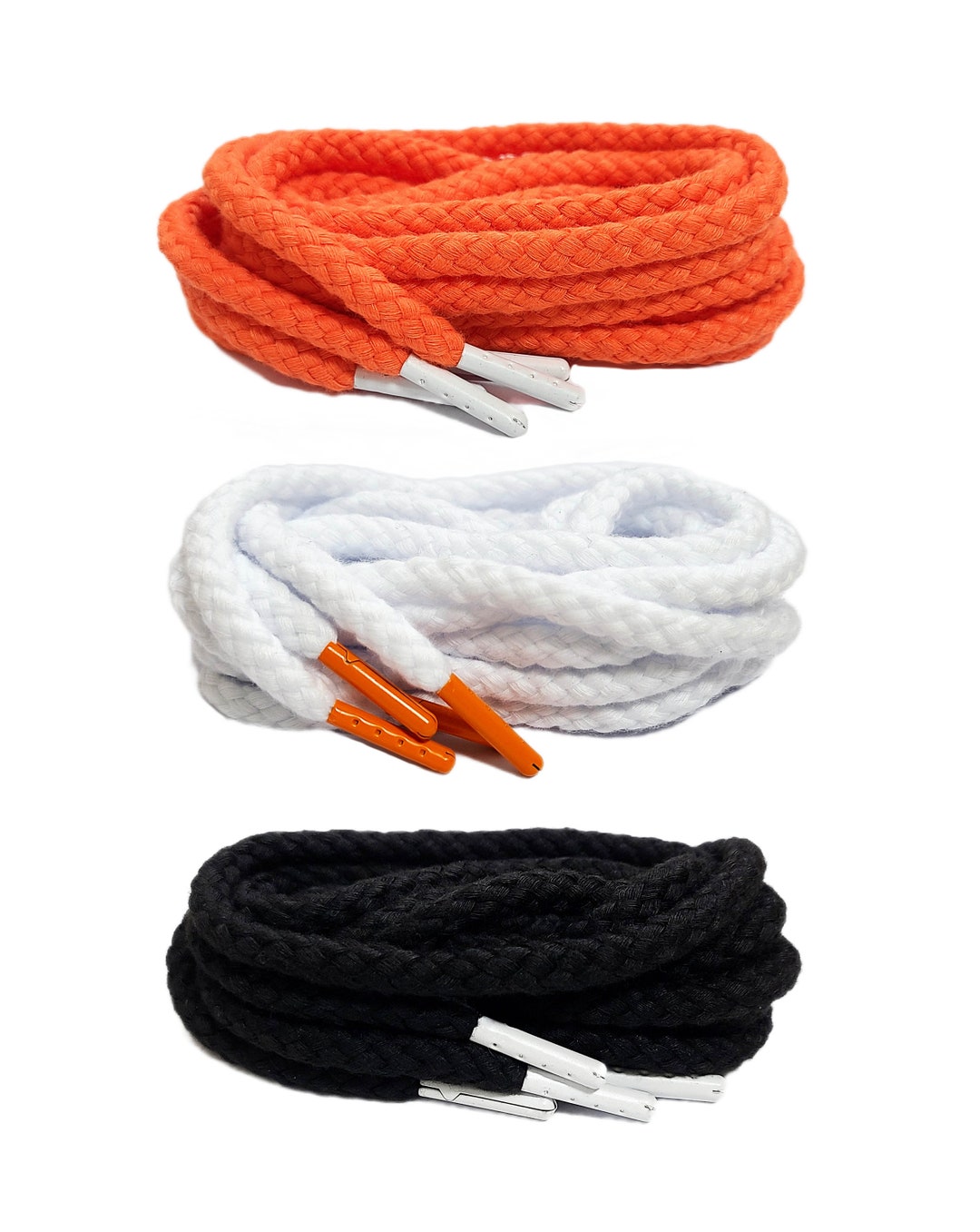 Braid Rope Shoelaces for Dunk SB Air AJ Jordan 1 Orange White Black - Etsy