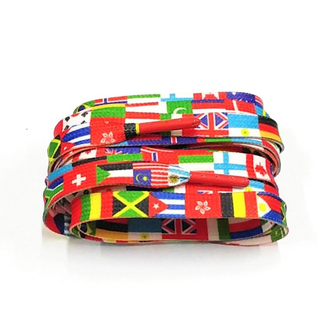 International Flag Flat Shoe Laces for Air Max 1 Force 1 Vans SK-8 - Etsy