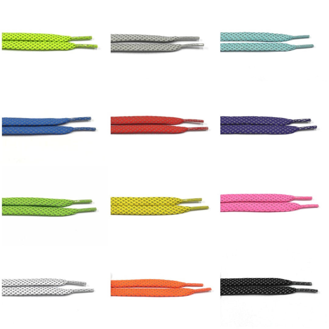 3M Reflective Flat Shoe Laces for Boost NMD Ultraboost 4D Pureboost ...