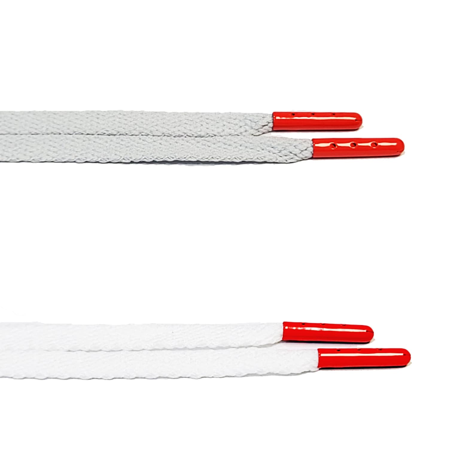 Metal Tips Flat Shoe Laces for Teah White 4s Cool Grey / White - Etsy