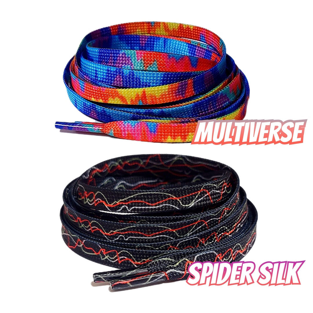 Printies Flat Laces for Air AJ Jordan 1 Next Chapter Multiverse Spider ...