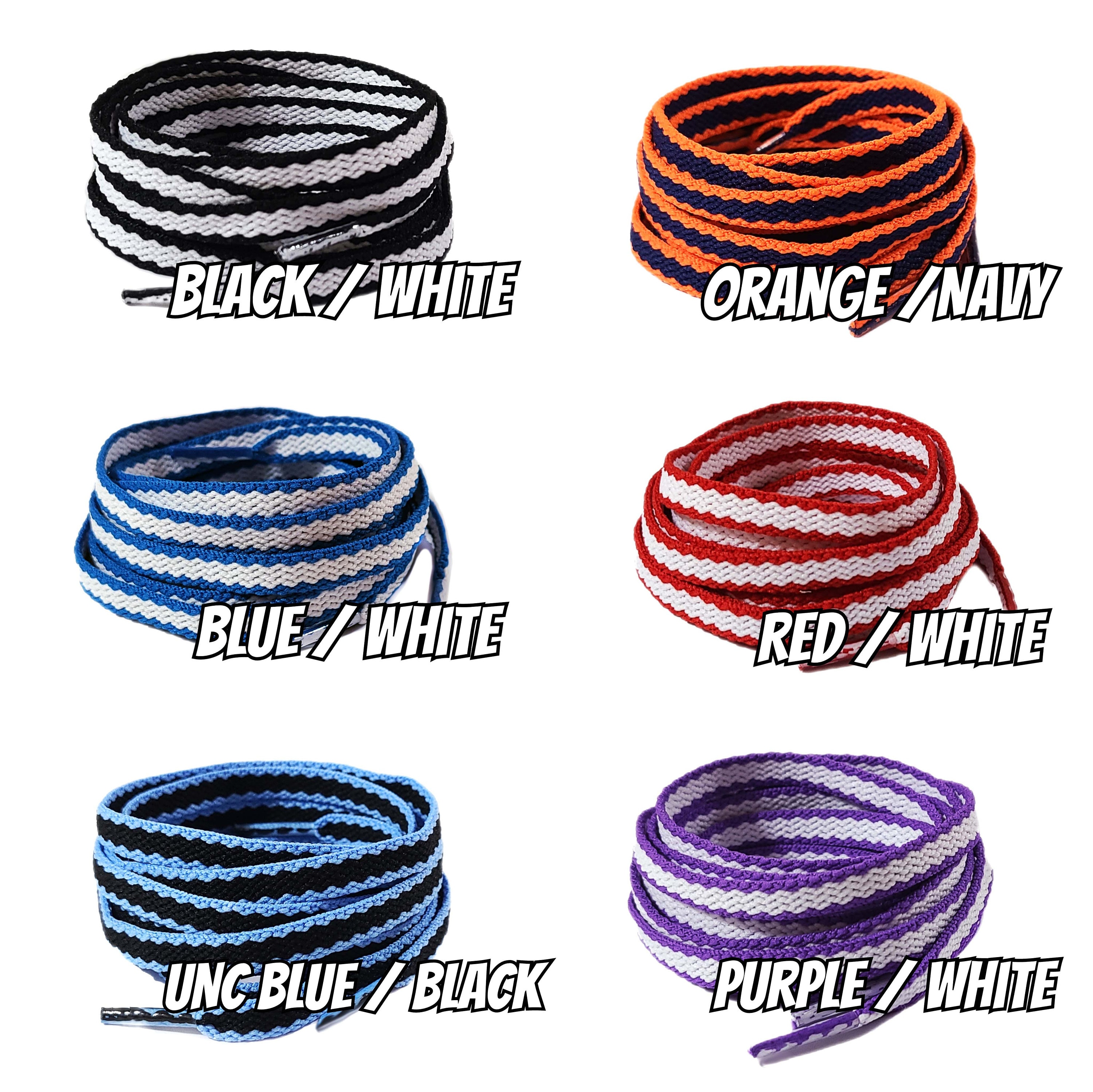 Dual Tone Colour Flat Laces for Air AJ Jordan Force Max 1 3 4 5 6 7 ...