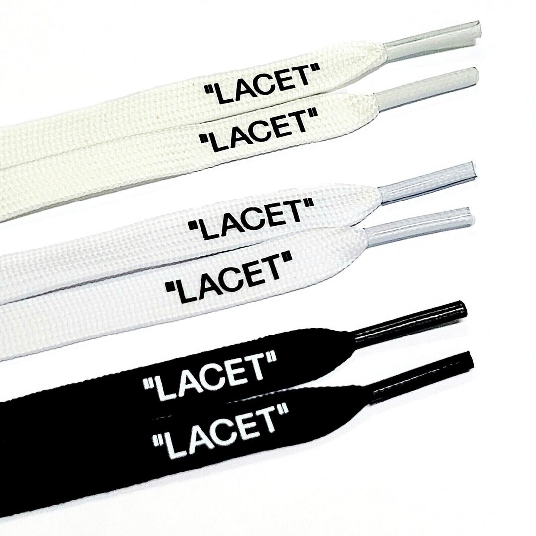 Shoelaces "lacet" Flat Laces for Air AF-1 Force 1 Jordan Natural White ...