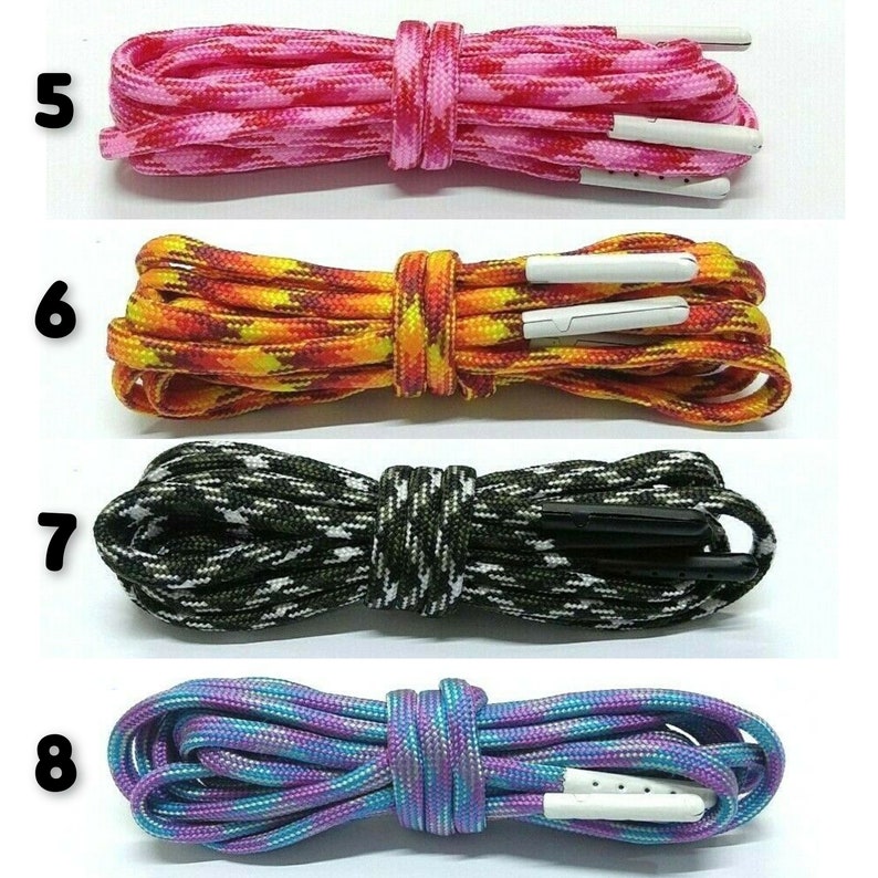 Multicolour Rope Shoe Laces for Walking Hiking Boots Cord 4mm - Etsy
