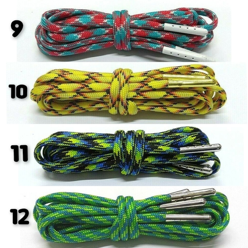 Multicolour Rope Shoe Laces for Walking Hiking Boots Cord 4mm - Etsy