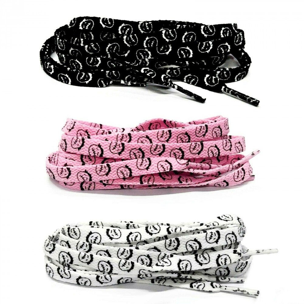 Smiley Face Flat Shoe Laces for Air AJ Jordan Force 1 4 6 Cactus Travis ...