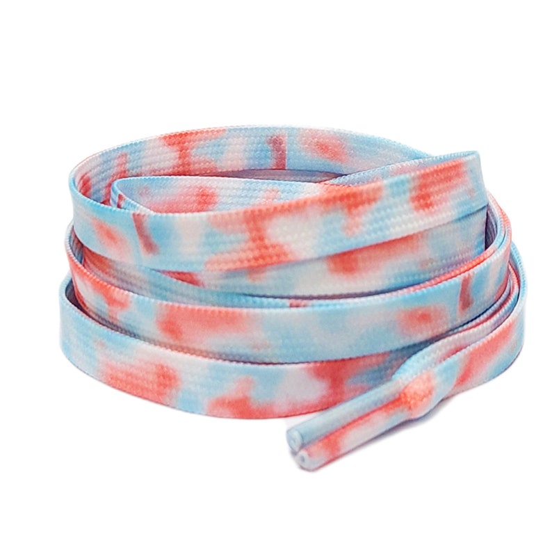 Multi-colour Tie Dye Flat Laces for Air Max Force 1 Dunk SB Shoelaces ...