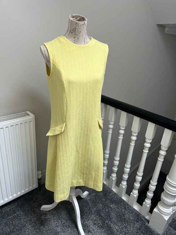 Lemon Crimplene 60's Vintage Mod dress puritan Foreve… - Gem