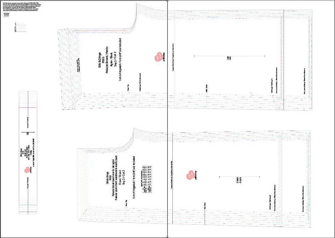 Palazzo Pants PDF Sewing Pattern: S-5XL, Beginner Friendly, Formats A0 ...