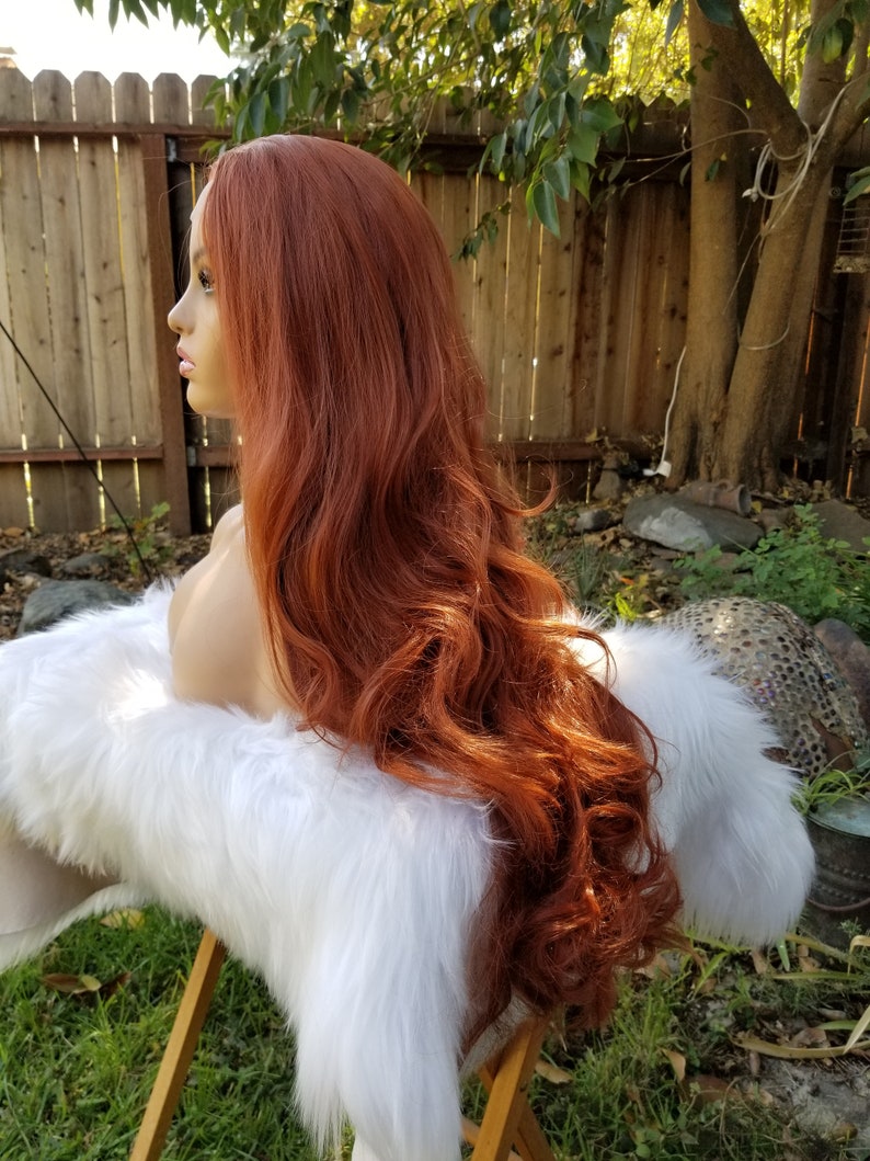 Ginger Copper Lace Front Curly Wig Synthetic Wig Triss - Etsy