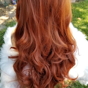 Ginger Copper Lace Front Curly Wig Synthetic Wig Triss - Etsy