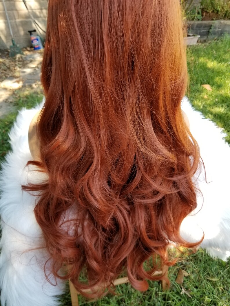 Ginger Copper Lace Front Curly Wig Synthetic Wig Triss - Etsy