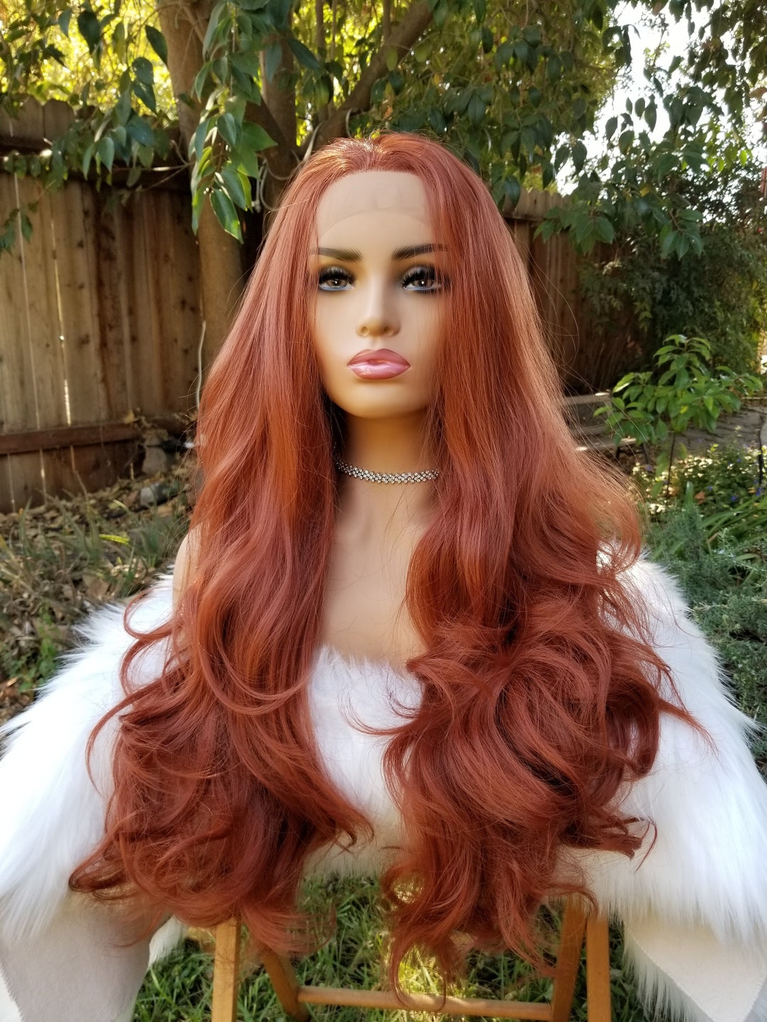 Ginger Copper Lace Front Curly Wig Synthetic Wig Triss - Etsy