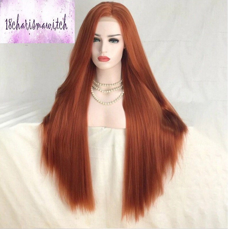 Ginger Copper Lace Front Wig Synthetic Wig Triss Merigold - Etsy