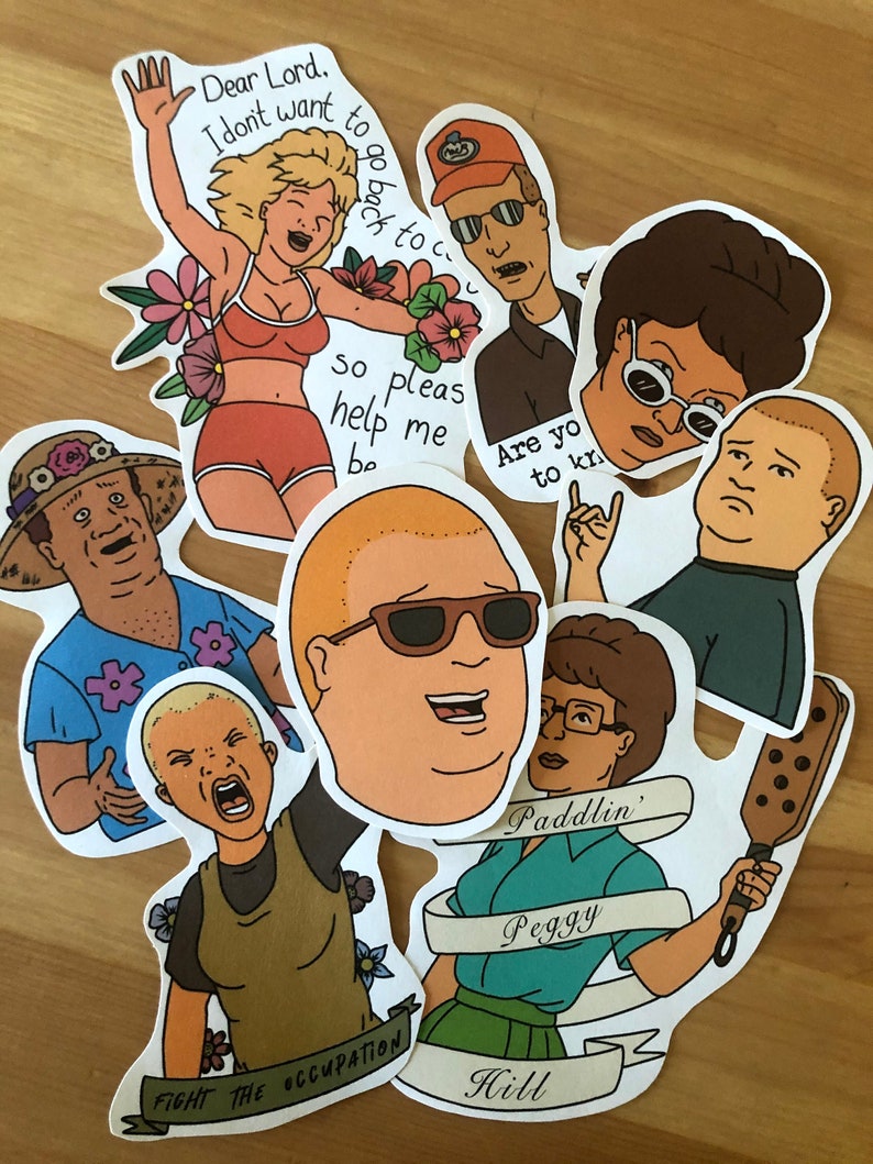 King Of The Hill Vinyl Covered Stickers Series 1 Etsy