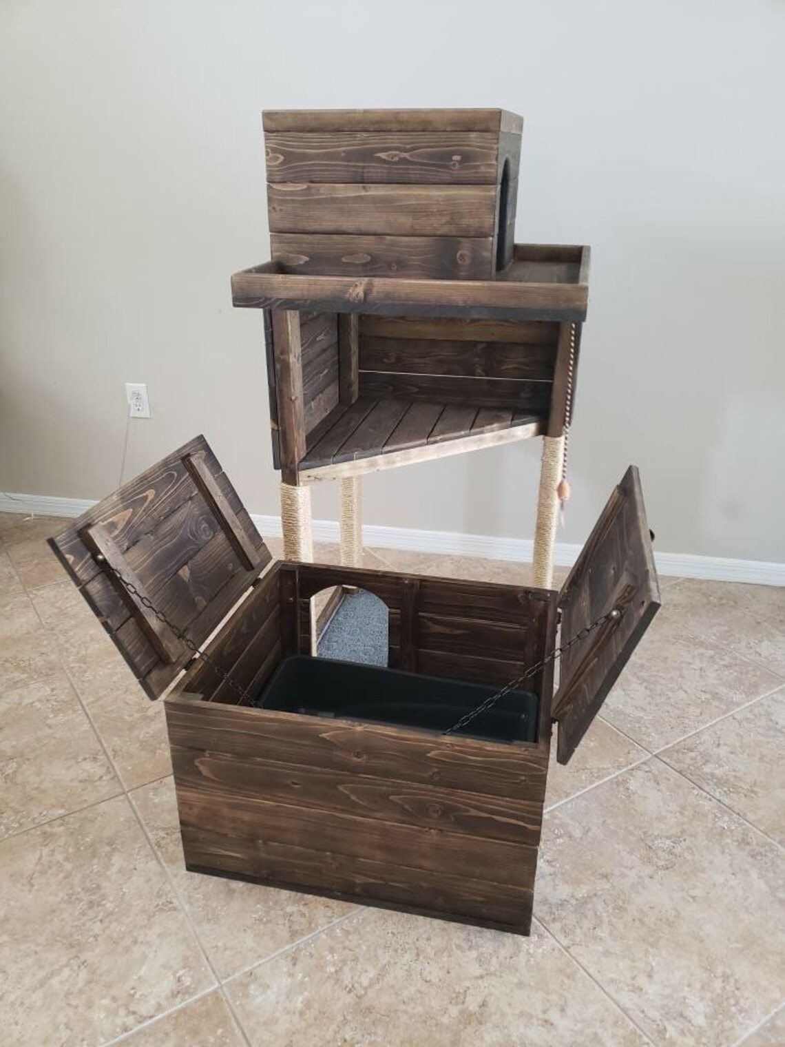 Cat Condo With Dog Proof Litter Box - Etsy