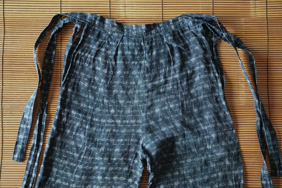 INDIGO LINEN Vintage Japanese Monpe Workpants #216 - Etsy