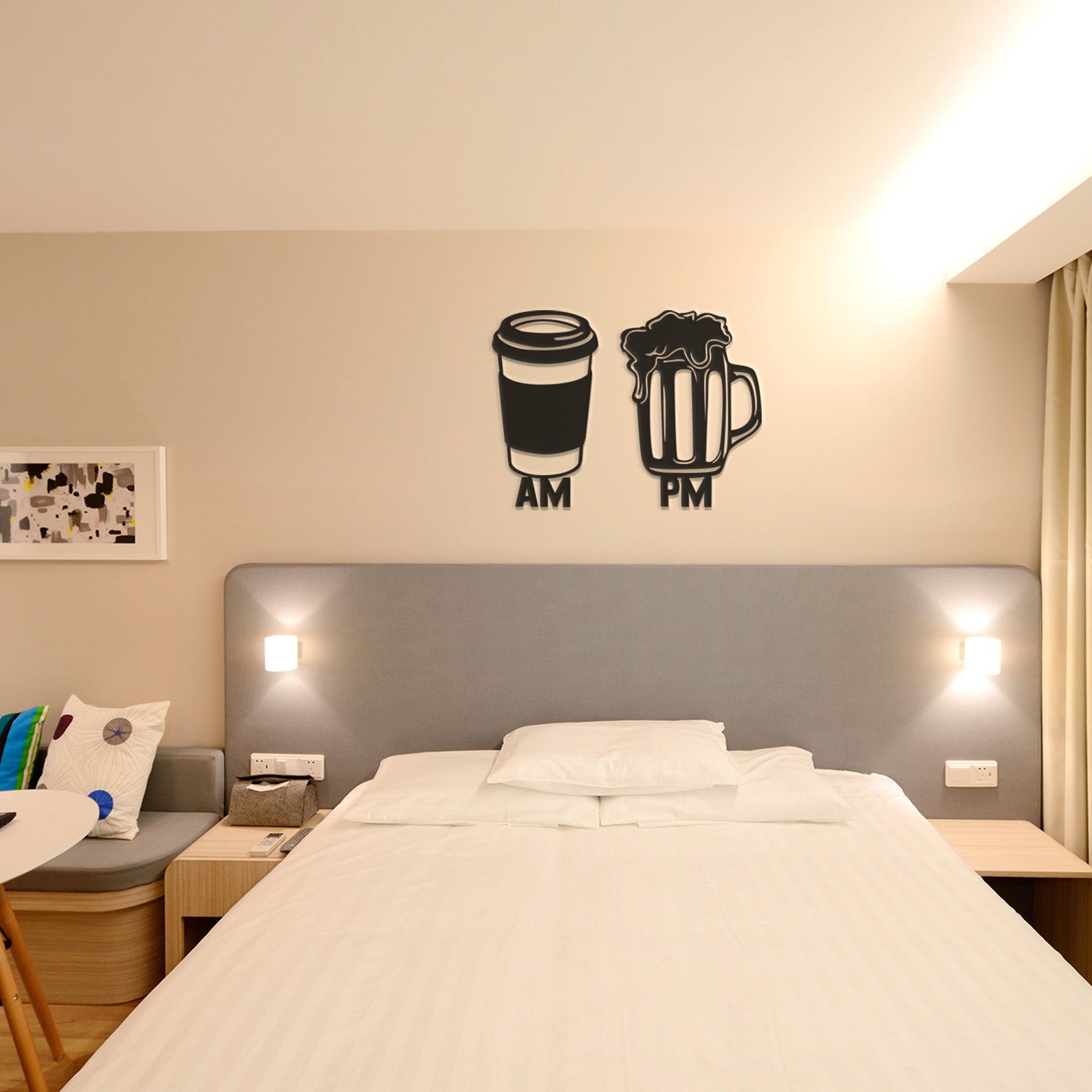 Am Pm Sign Wall Art Metal Wall Decor Metal Wall Art Coffee | Etsy