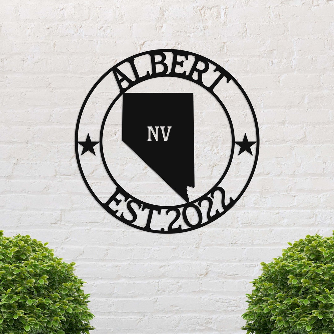 Nevada Custom Metal Sign, Nv State Sign, Nevada Welcome Sign, Metal ...