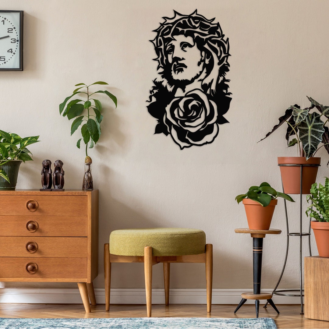 Jesus Metal Wall Decor, Metal Christian Wall Art, Faith Gift, Church ...