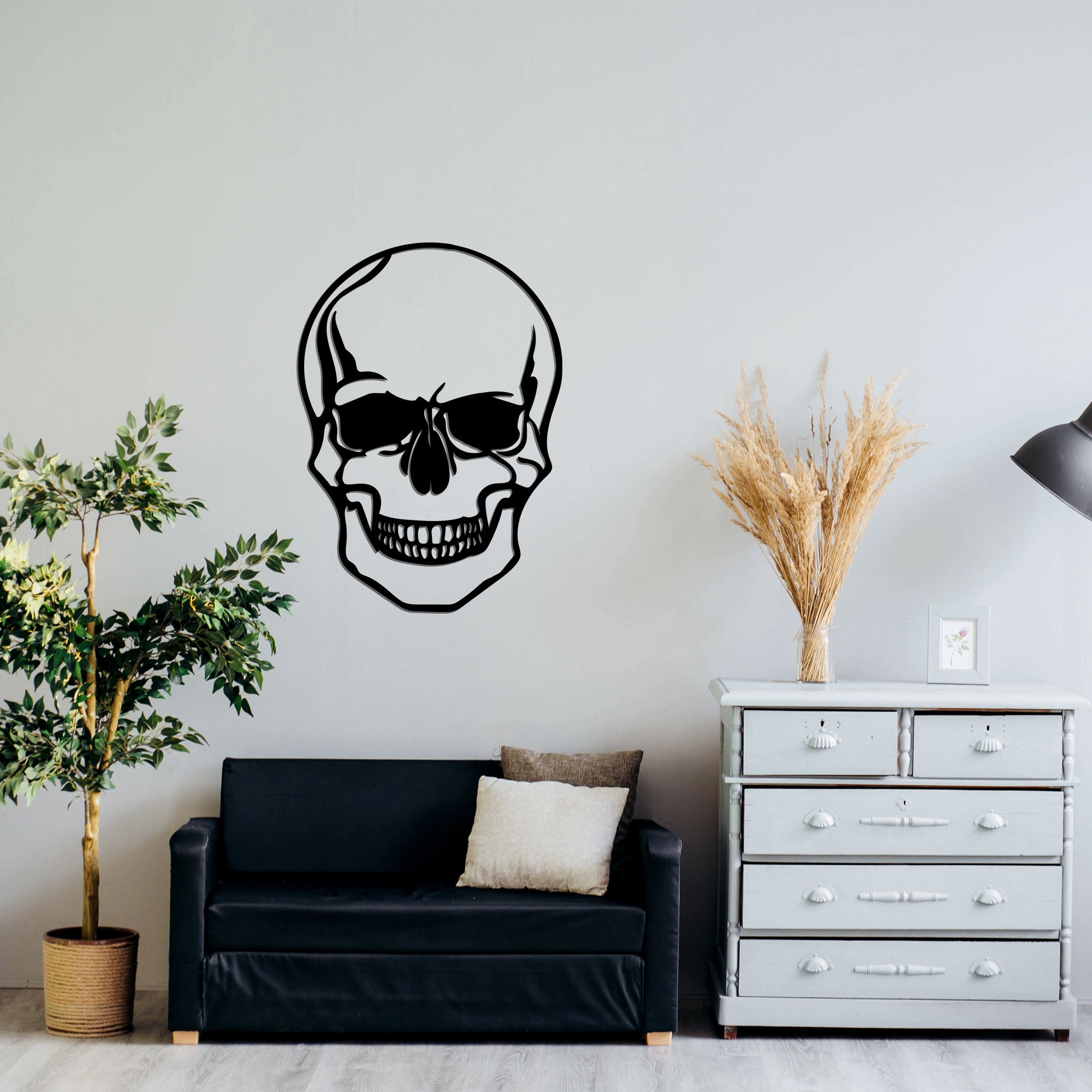 Human Skull Wall DecorMetal Wall ArtMetal Wall DecorMetal | Etsy