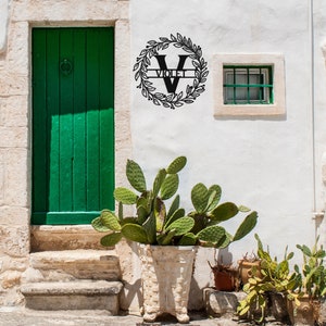 Leafy Custom Metal Sign, Flowers Custom Wall Art, Personalized Front ...